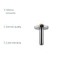 hansgrohe Chrome Ceiling Connector 100mm | SaveMoneyCutCarbon