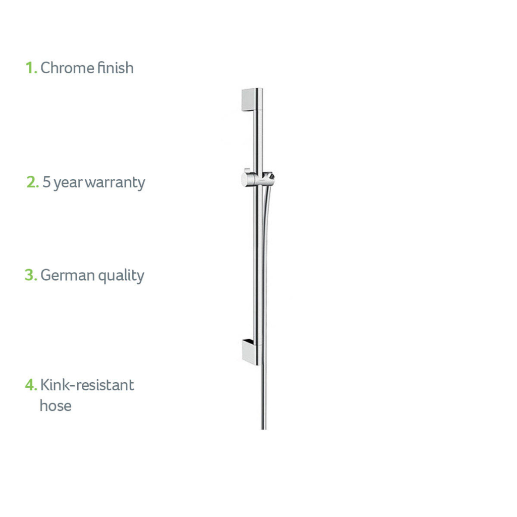 hansgrohe Unica ‘Croma Shower Bar 0.65m with 1.6m Isiflex