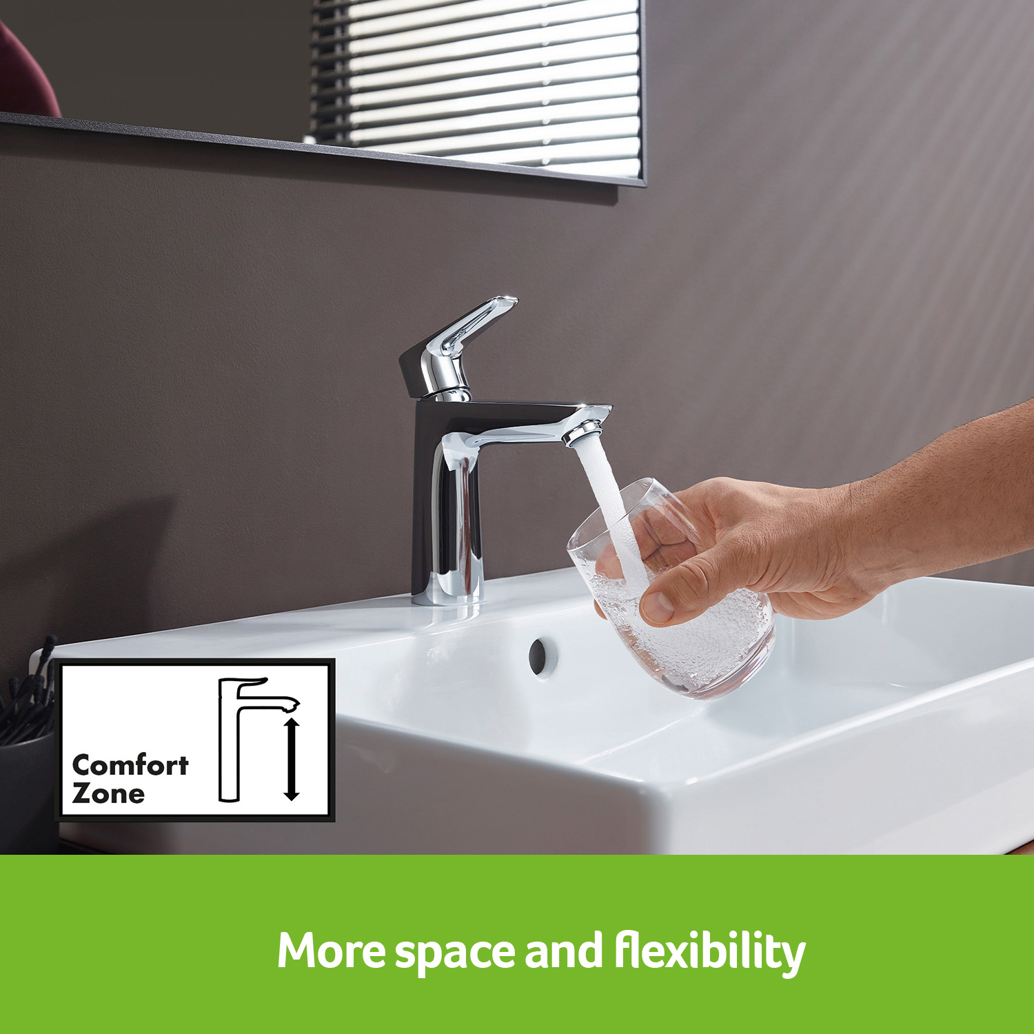 hansgrohe Talis E 110 Single Lever Basin Mixer with Pop-Up Waste Set