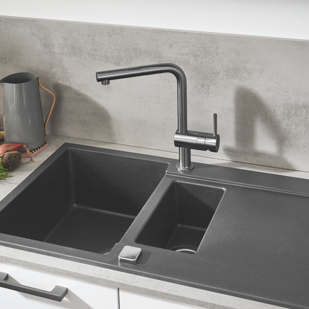 Grohe Minta Single Lever Swivel L Spout 360 Chrome Kitchen Mixer Tap