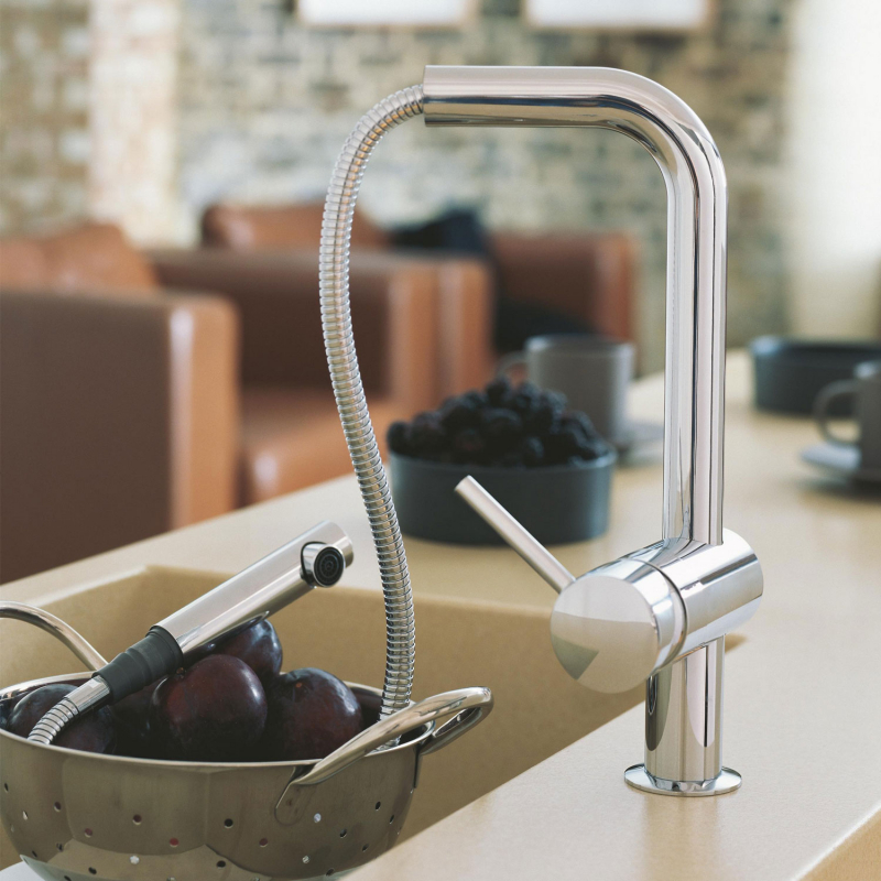 Grohe Minta with Pull-out Mousseur Mixer Tap | SaveMoneyCutCarbon