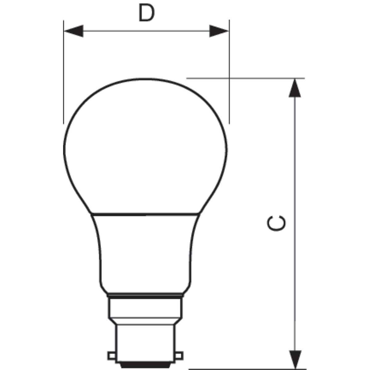 Philips CorePro LED A60 Bulb Frosted B22 8W 2700K