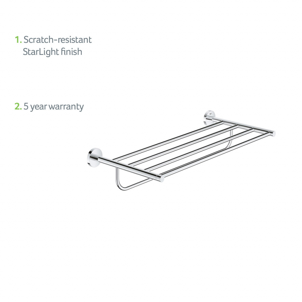Grohe Essentials Multi Bath Towel Rack Chrome