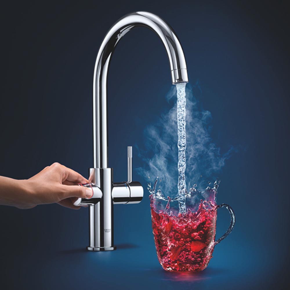 Grohe Red Duo Instant Boiling Water Kitchen Tap | SaveMoneyCutCarbon