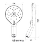 Methven Kaha Satinjet Hand Shower Chrome