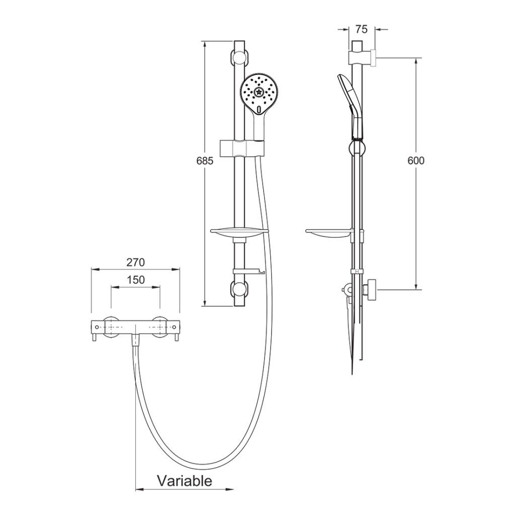 Methven Kaha Satinjet Shower Kit Chrome | Easyfit