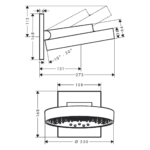 hansgrohe Rainfinity 250 3jet Ecosmart Chrome Overhead Shower with Wall ...