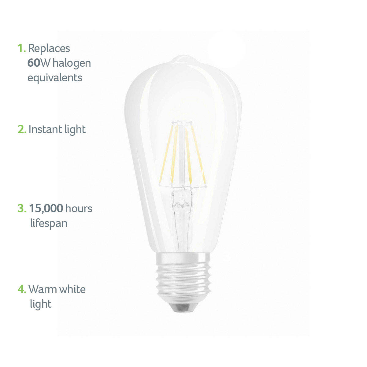Ledvance Star LED Filament Bulb E27 7W 2700K | Warm White