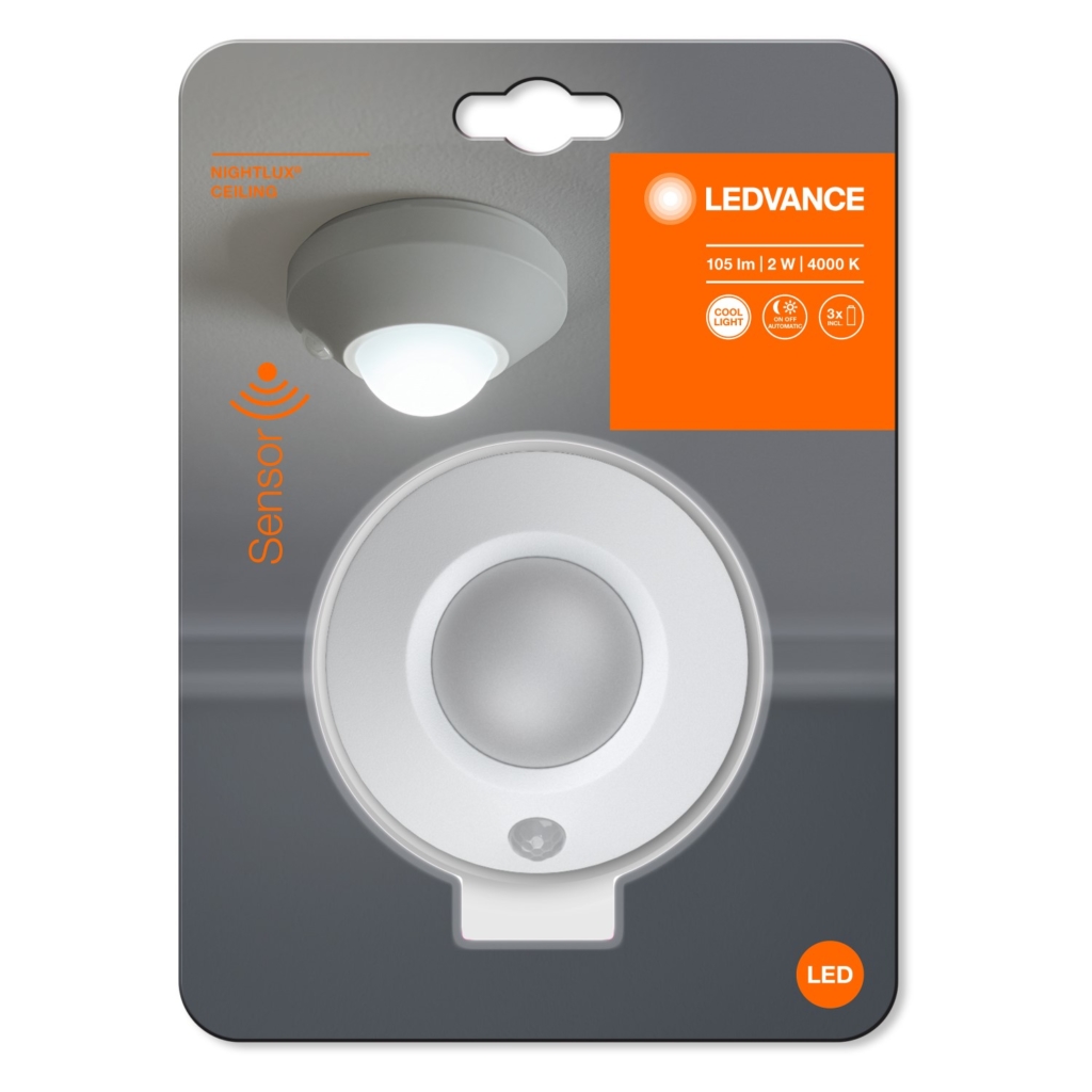 Ledvance Nightlux LED Ceiling Light 1.7W 4000K White | Battery Powered ...