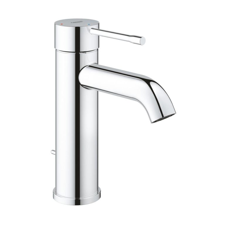 Grohe Essence S-Size EcoJoy Basin Mixer Tap With Pop-Up Waste | Chrome ...
