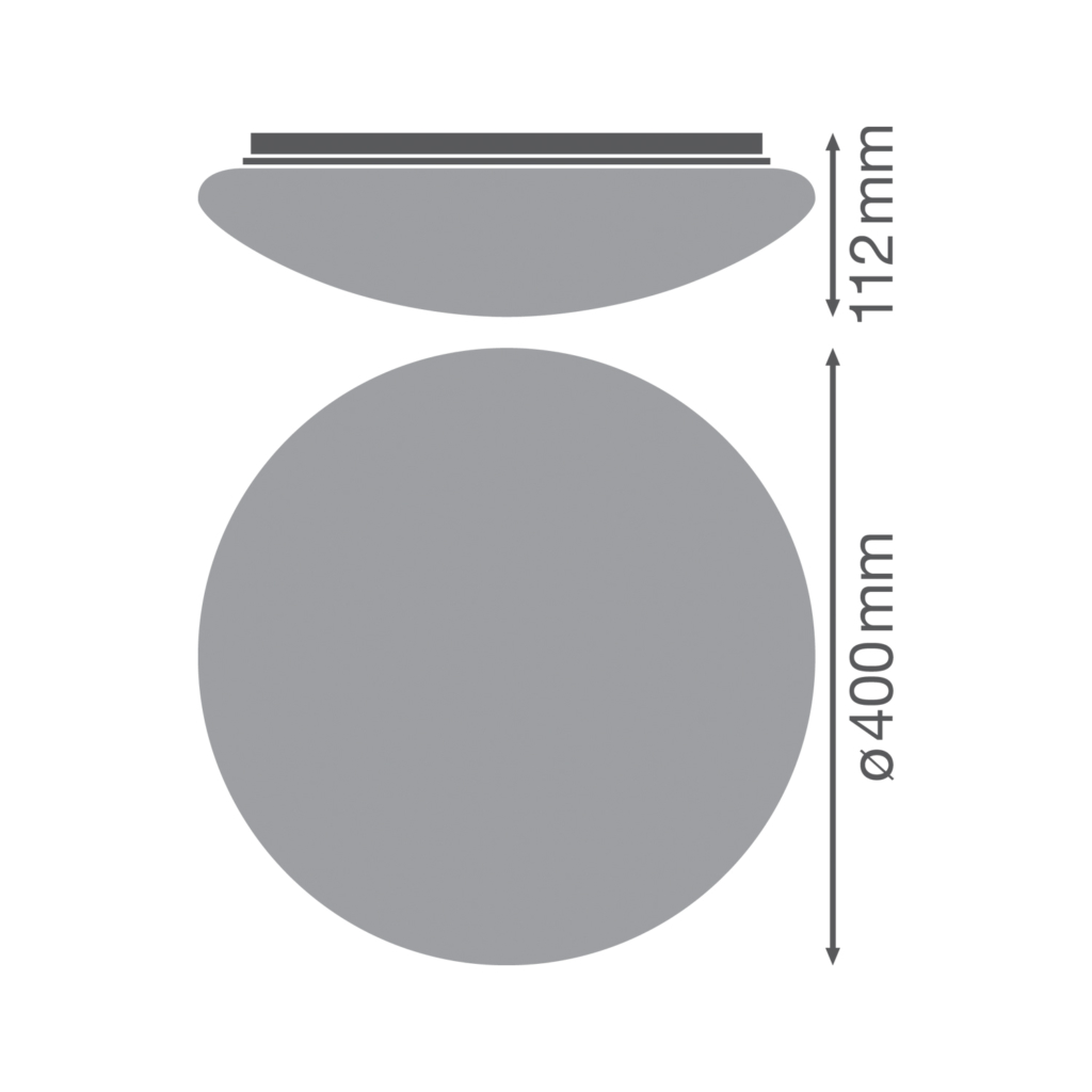 Ledvance Surface Circular Round White Cover 400mm