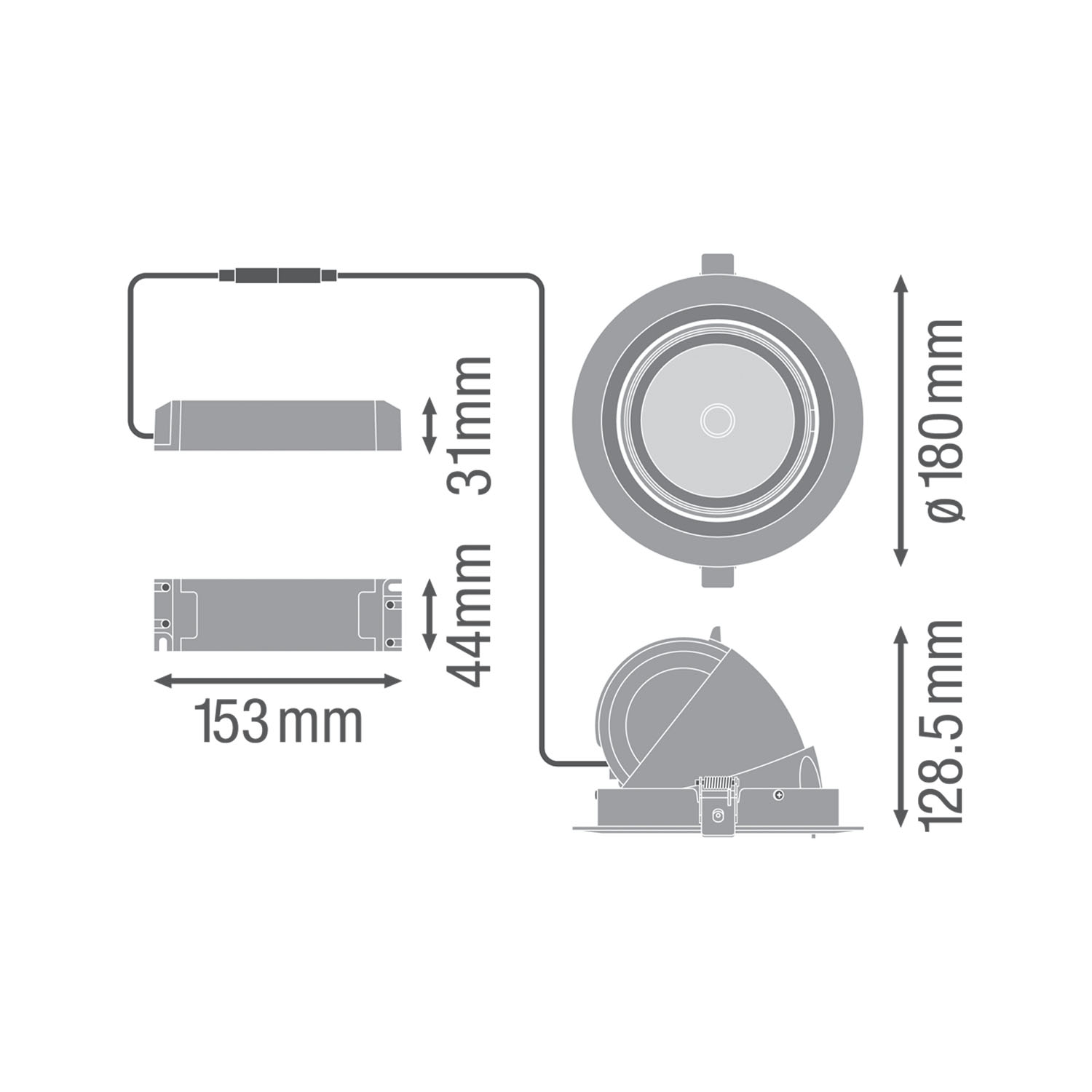 Ledvance Spot Vario LED Adjustable Downlight 35W 24 Degree 4000K White ...