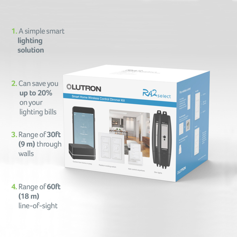 Lutron RA2 Select Smart Home Wireless Control Dimmer Kit