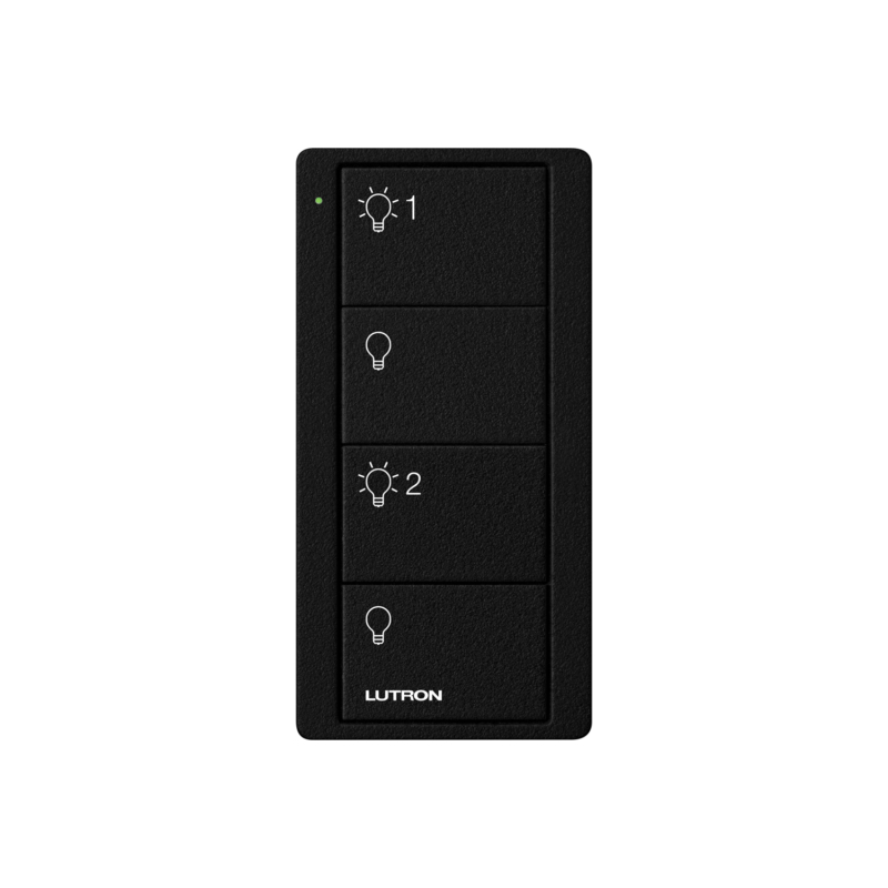 Lutron Pico Wireless Black Remote Control | 4 Button Raise/Lower Control