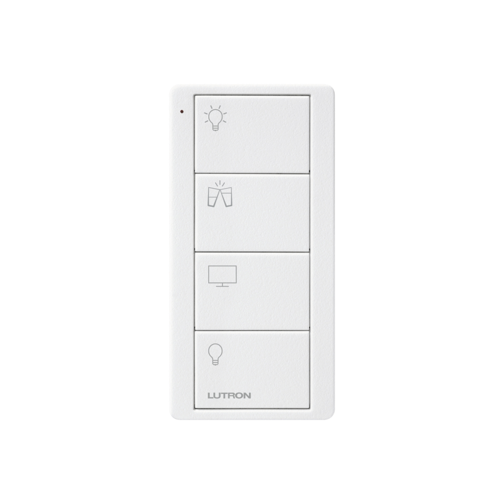 Lutron Pico Wireless White Remote Control | 4 Button Living Room Control