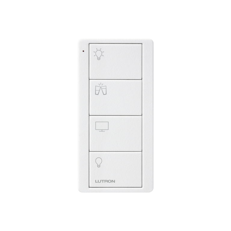 Lutron Pico Wireless White Remote Control | 4 Button Living Room Control