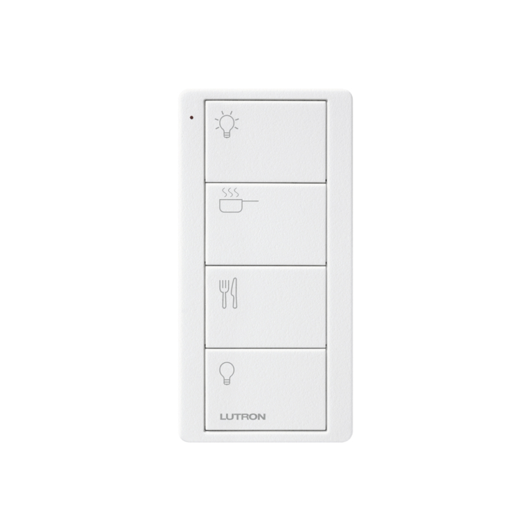Lutron Pico Wireless White Remote Control | 4 Button Kitchen Control