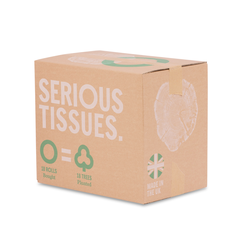 Serious Tissues Toilet Paper | 100% Plastic Free | 36 Rolls | 3 Ply