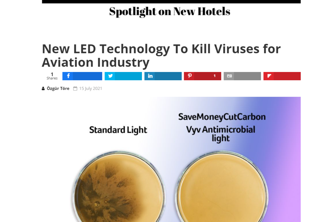 New LED Technology To Kill Viruses for Aviation Industry
