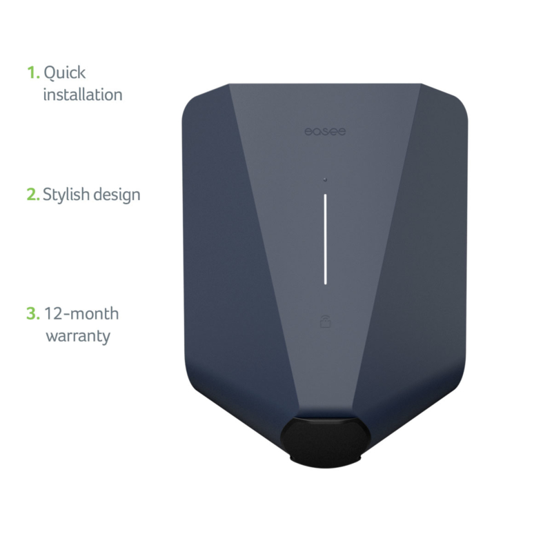 Easee Charger Front Cover Plate | with Socket Cap | Blue