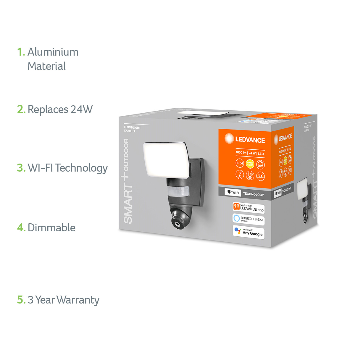 Ledvance Smart+ WiFi Floodlight Camera | WiFi