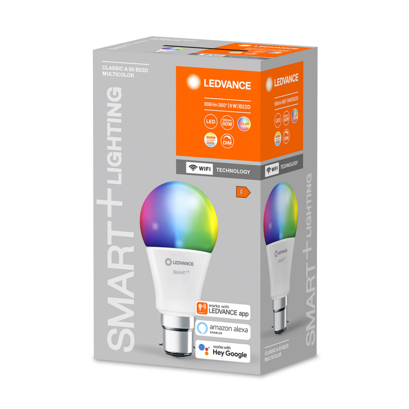 Ledvance Smart+ LED A60 B22d 9W | Multicolour WiFi