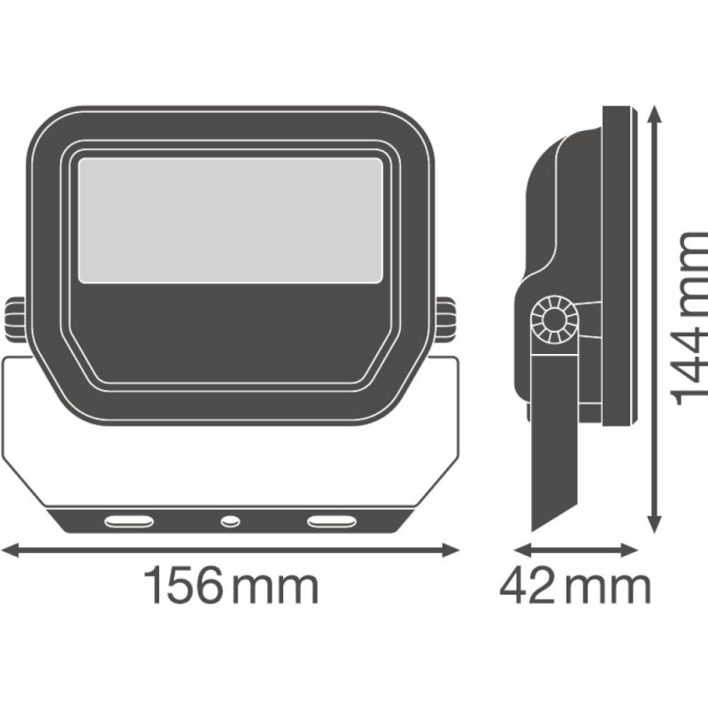 Ledvance 3rd Generation LED Floodlight 20W Black 4000K | Cool White