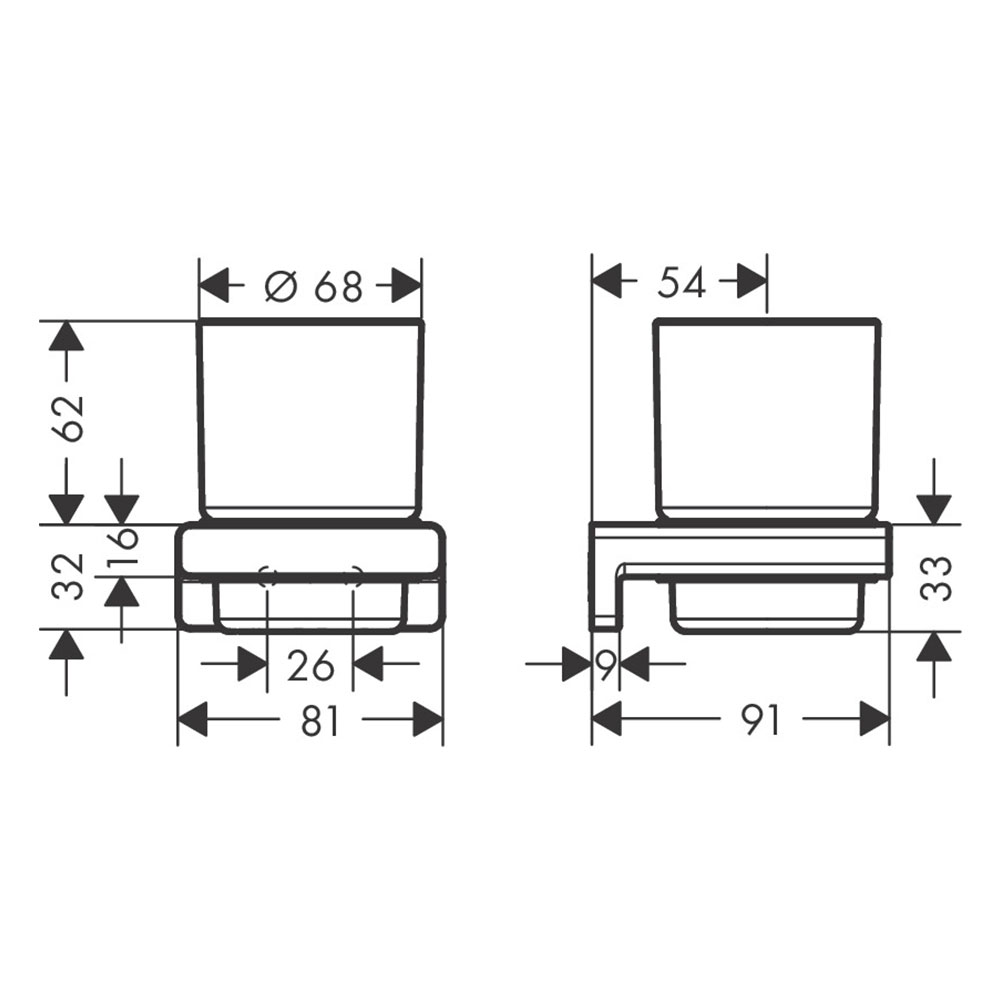 hansgrohe AddStoris Toothbrush Tumbler | Brushed Bronze | 41749140