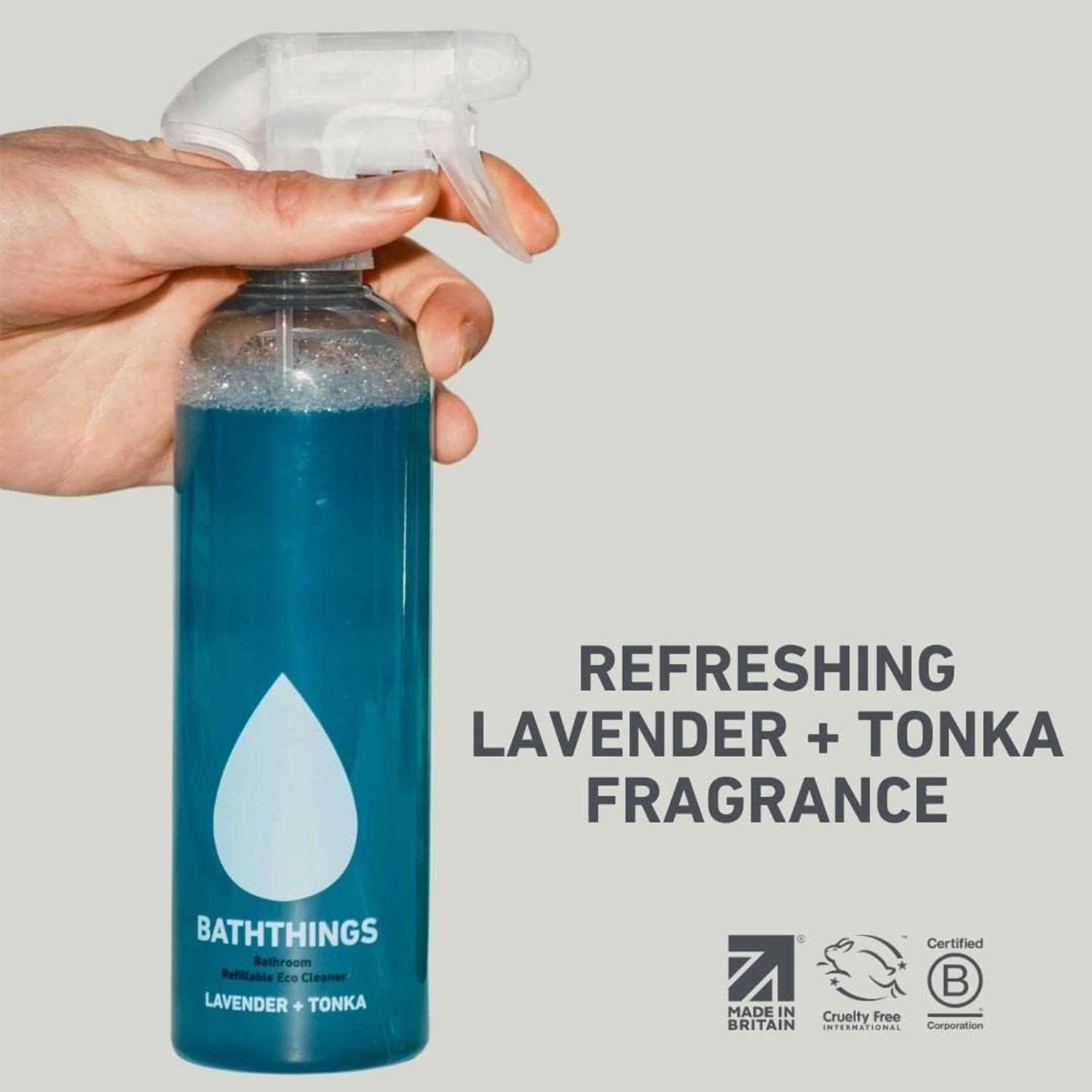 HomeThings BathThings Bathroom Cleaning Spray Kit Lavender & Tonka