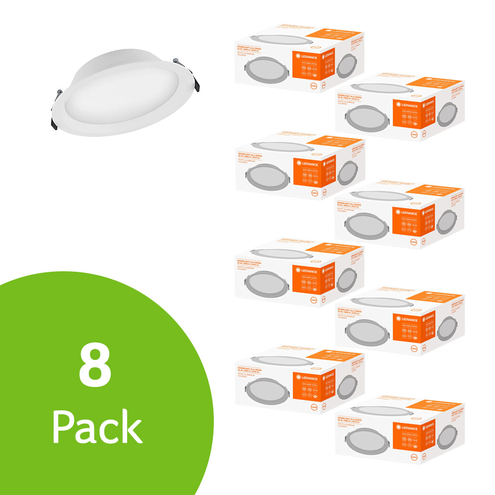 Ledvance Downlight 25W 4000K White | 8 Pack