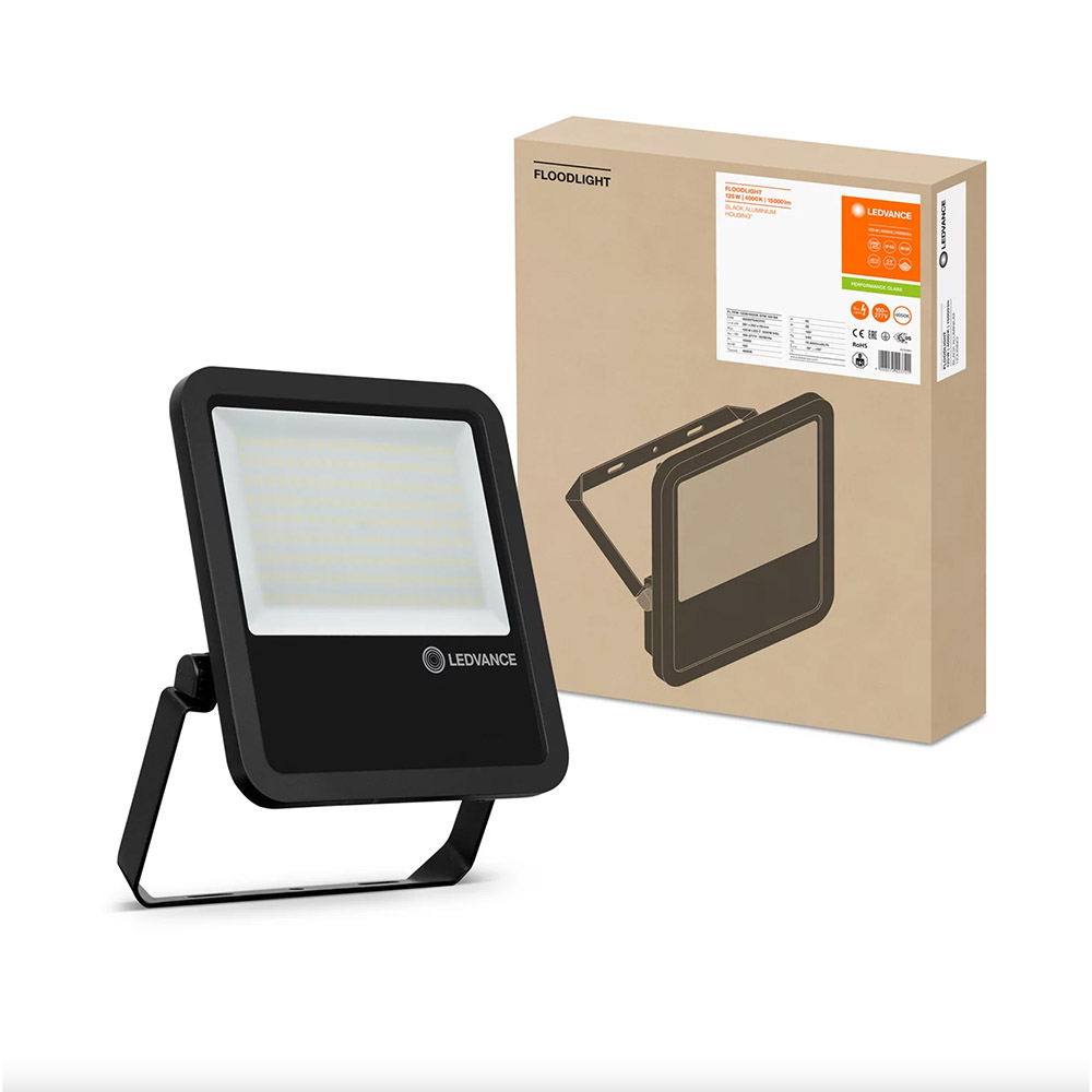 Ledvance 3rd Generation LED Floodlight 125W Black 4000K | Cool White