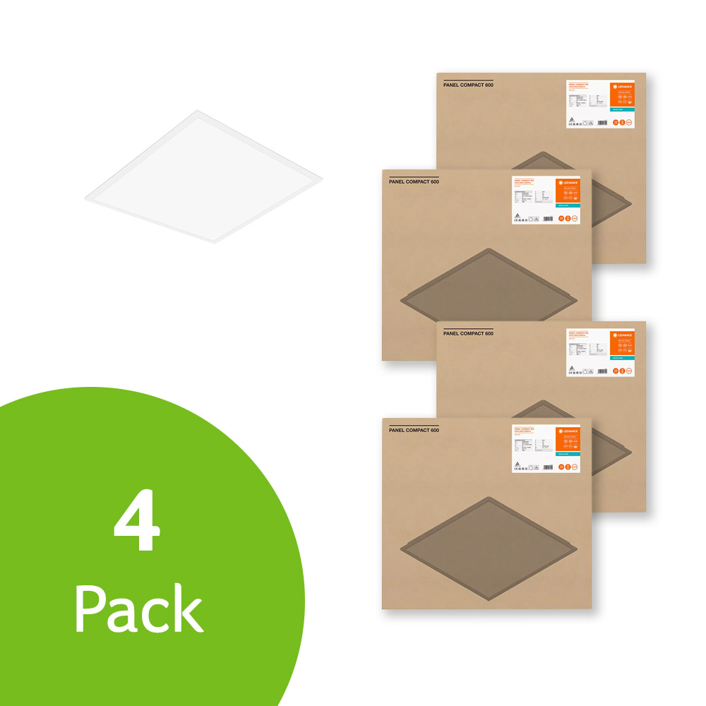 Ledvance Compact LED Panel 600×600 33W 4000K | 4 Pack