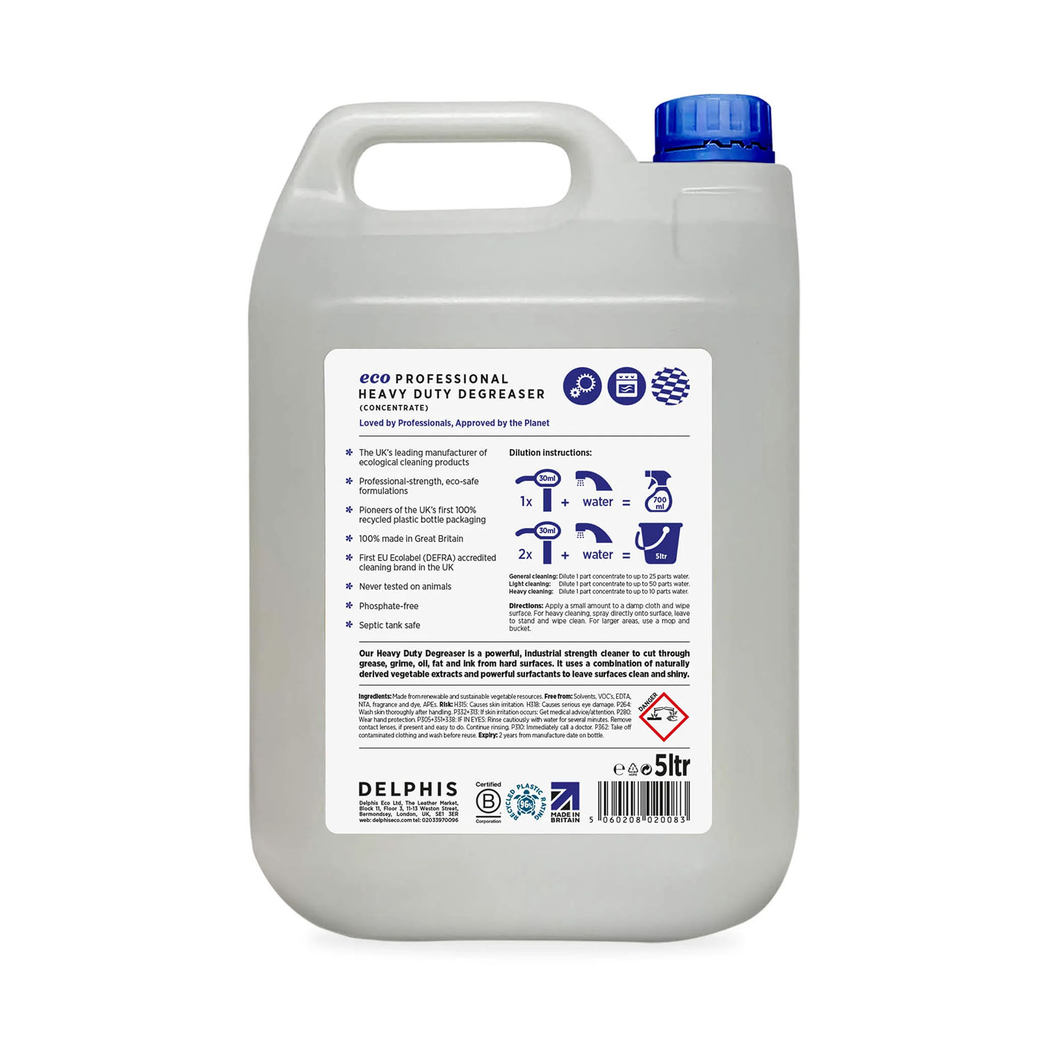 Delphis Eco Commercial Heavy Duty Degreaser 5L | 2 x 5L