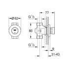 Grohe Euroeco Cosmopolitan T Self Closing Push Button Concealed Shower ...