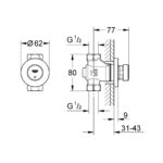 Grohe Euroeco Cosmopolitan T Self Closing Push Button Concealed Shower ...