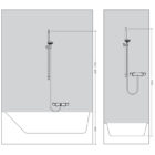 hansgrohe Unica ‘Croma Shower Bar 0.65m with 1.6m Isiflex