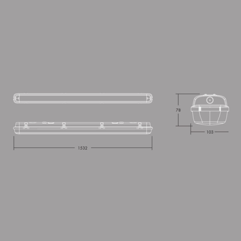 Thorn Eco Julie LED Linear 60W 4000K 1500mm | Emergency