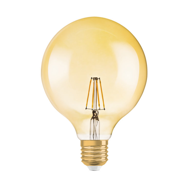 Osram Extra Large LED Filament Vintage 1906 Globe Gold E27 4W 2400K