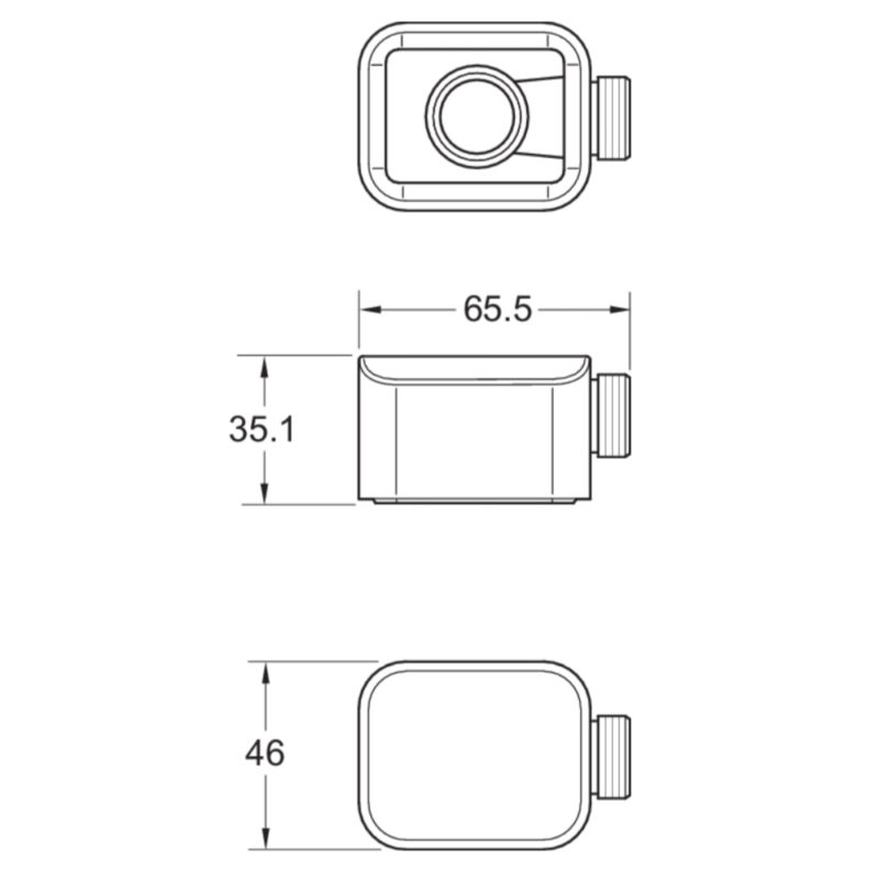 Methven Square Wall Outlet Chrome