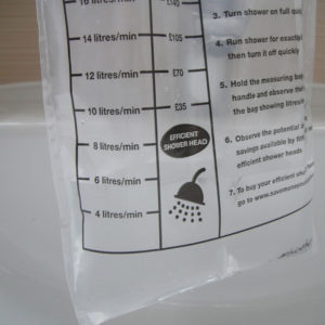 Our Flow Bag measures the flow of your taps & showers